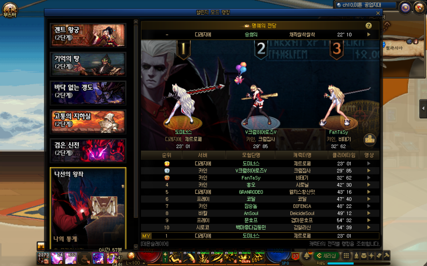 던전앤파이터 No.1 커뮤니티, 던전앤파이터 게임조선! - [잡담] 아...마챌 명전 아깝다;;